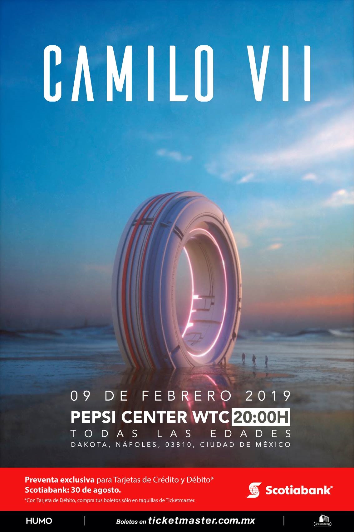 CAMILO SÉPTIMO PRESENTARÁ SU NUEVO ÁLBUM EN EL PEPSI CENTER - Endorfina ...